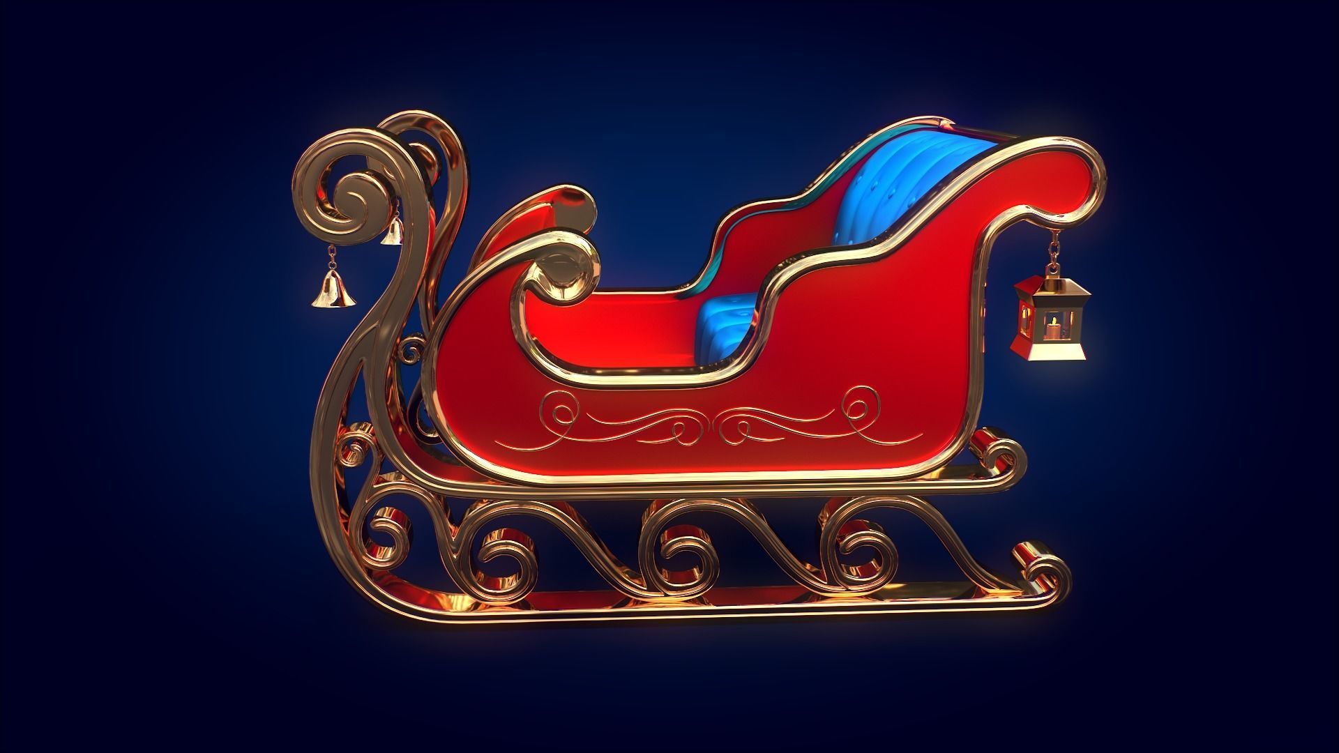 Christmas Sleigh 3D model | CGTrader