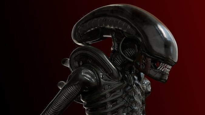 Xenomorph T-pose Unrigged 3D model | CGTrader