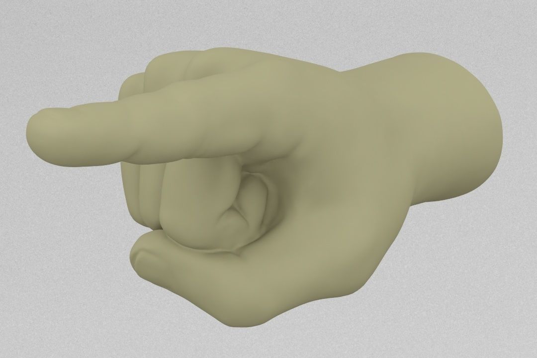 Hand with finger 3D model 3D printable | CGTrader