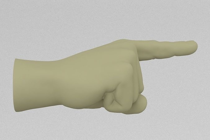 Hand with finger 3D model 3D printable | CGTrader
