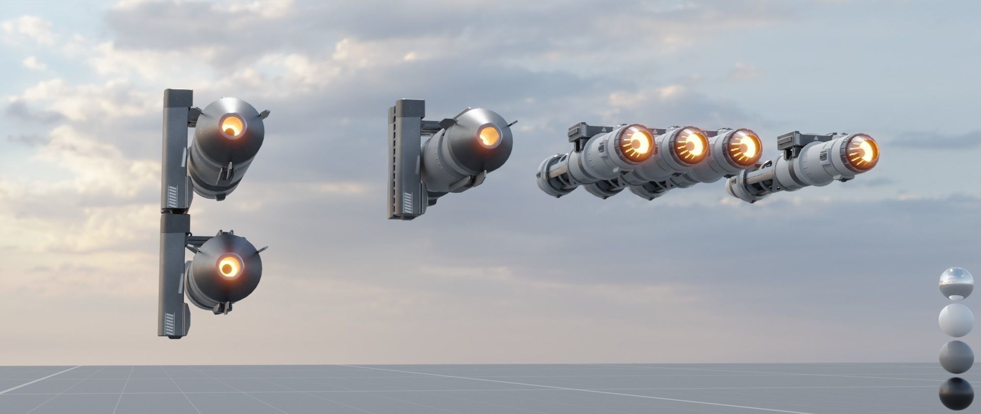 Modular missile pack 3D model | CGTrader