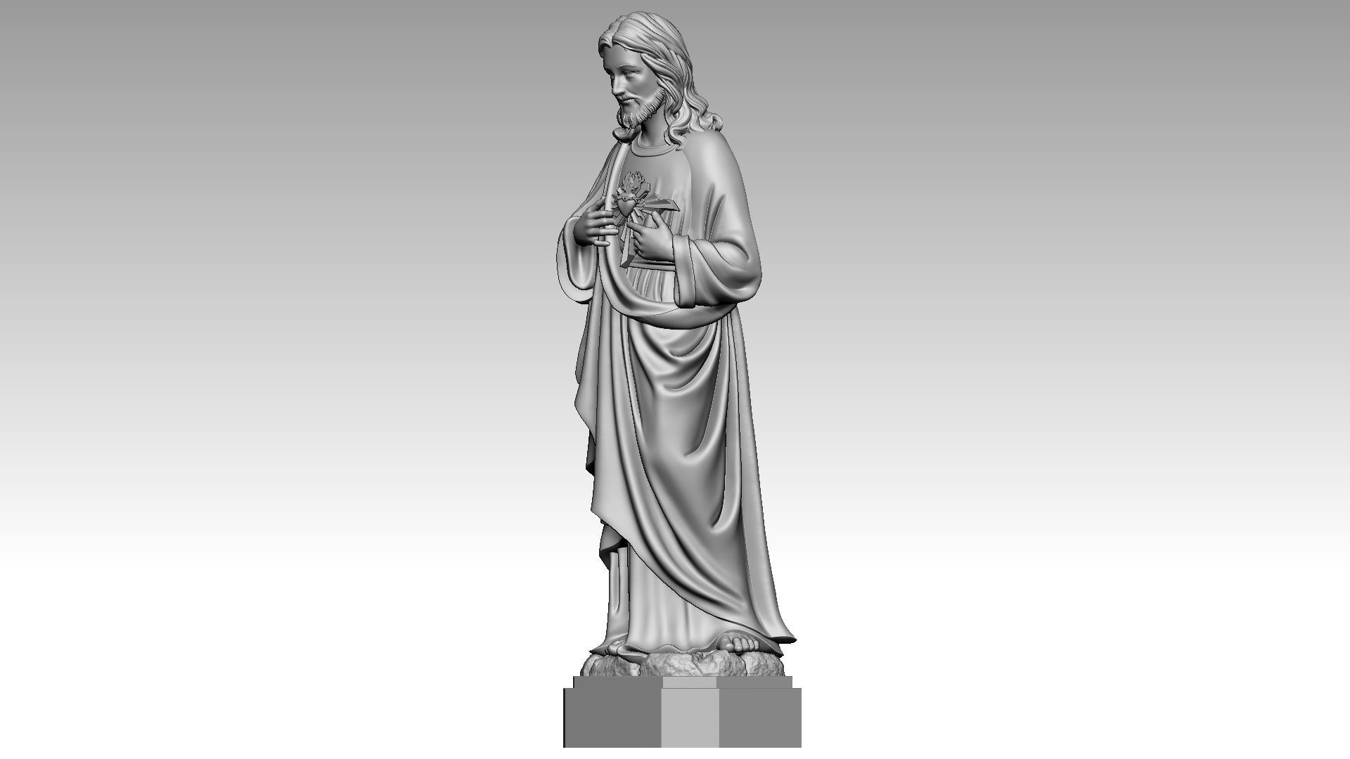The Sacred Heart of Jesus Christ 3D model 3D printable | CGTrader