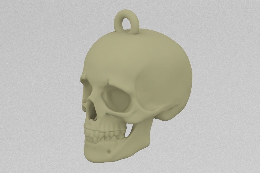 Skull keychain 3D model 3D printable | CGTrader