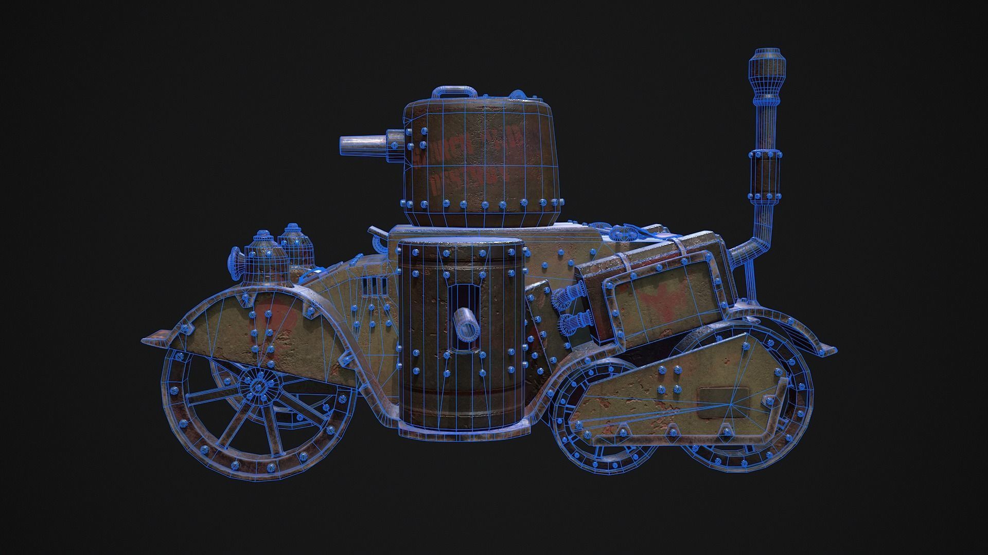 3D model Steampunk Tank VR / AR / low-poly | CGTrader