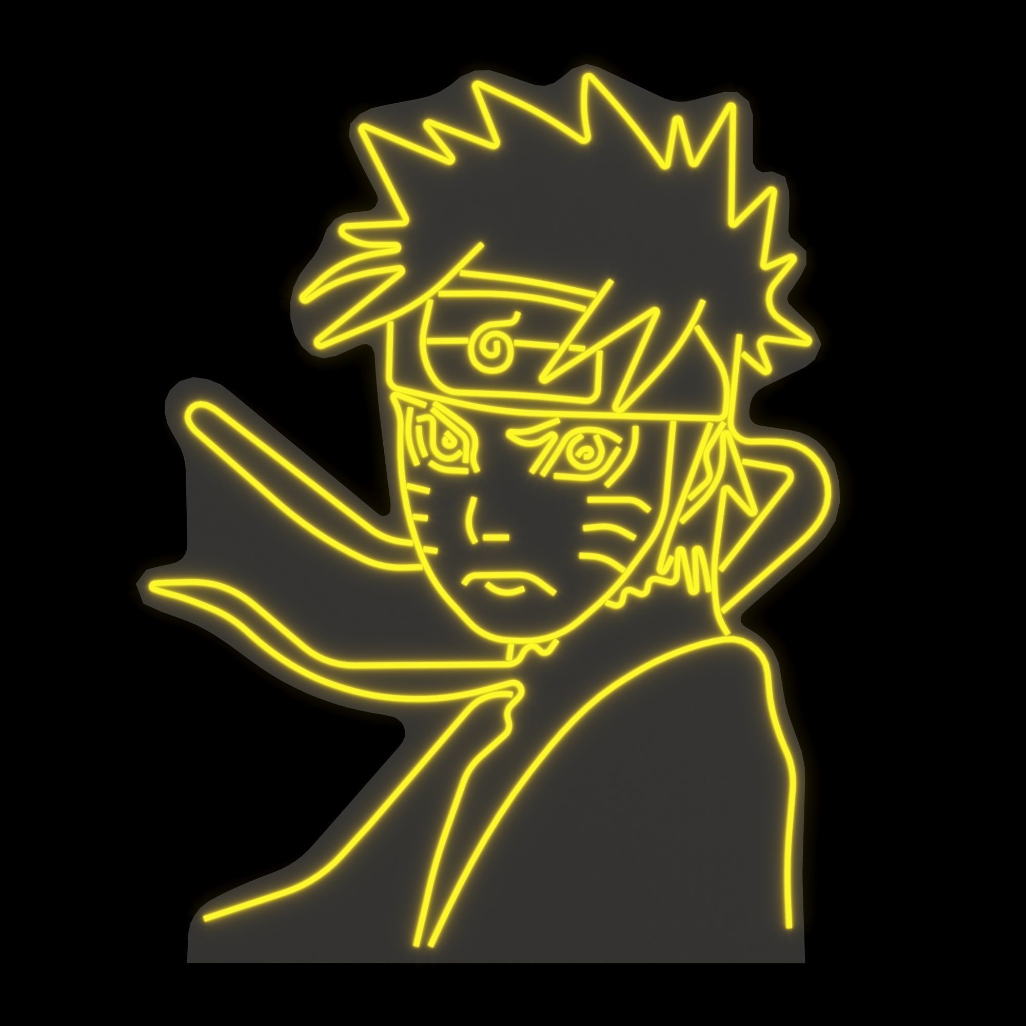 3D model Neon sign Naruto VR / AR / low-poly | CGTrader