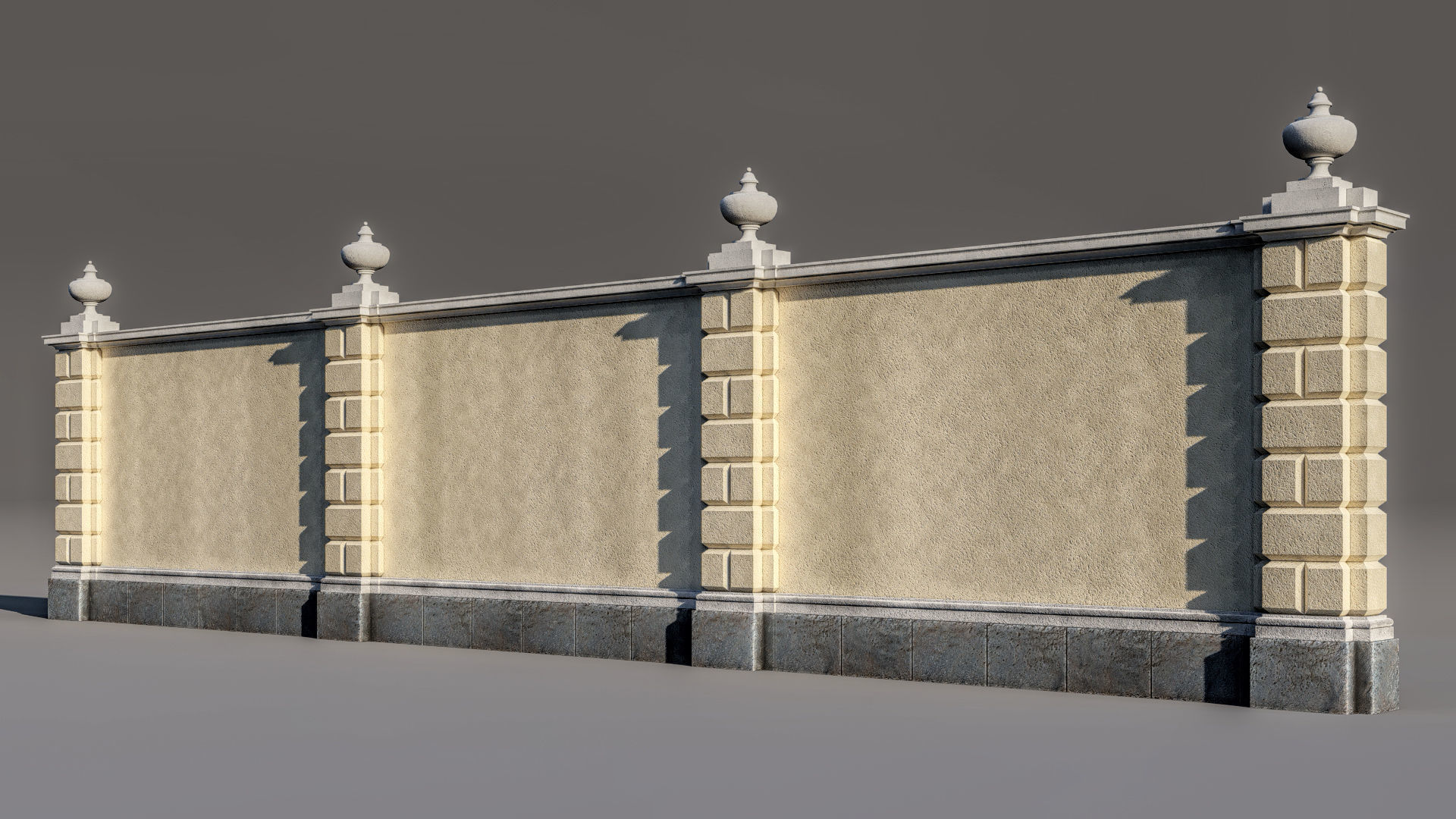 classic fence PIERS FOR GATES 3D model | CGTrader