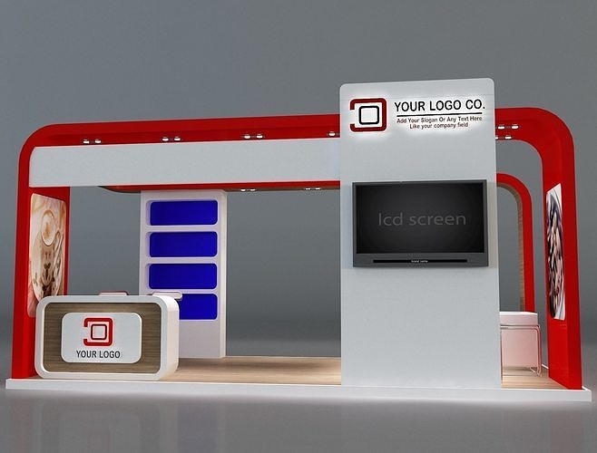 Booth Exhibition Stand a321 3D model | CGTrader