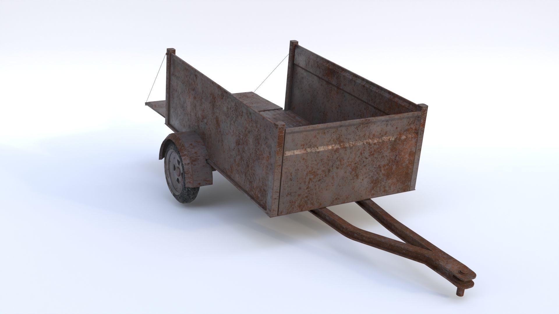 3D model Rusty Trailer VR / AR / low-poly | CGTrader