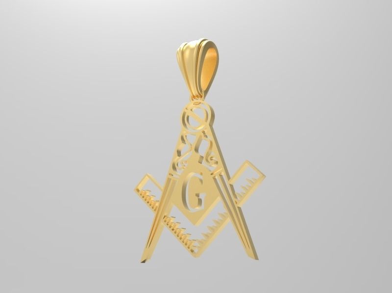 The Square and Compasses Masonic Pendant 3D model 3D printable | CGTrader