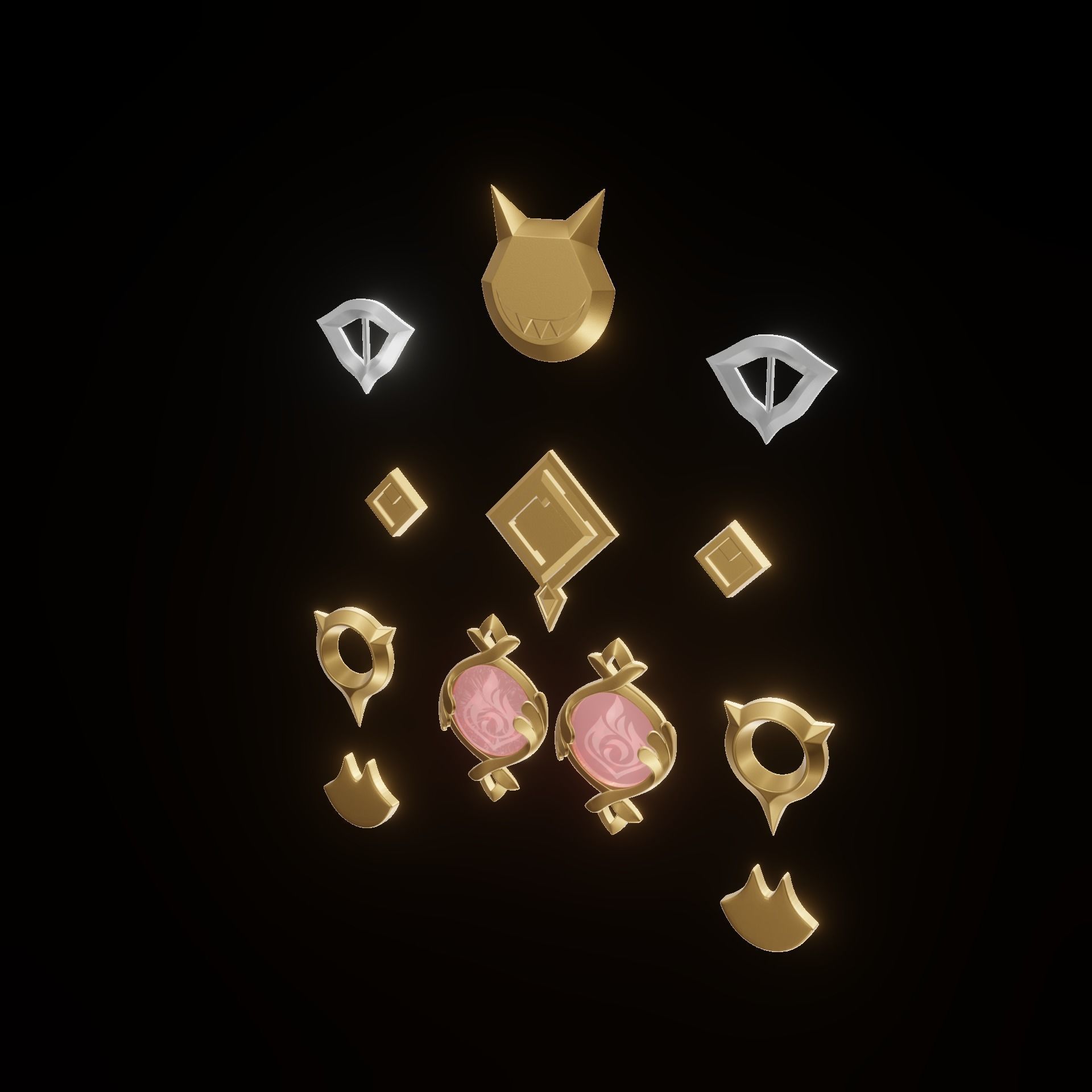 Lyney Cosplay Set Genshin Impact 3D model 3D printable | CGTrader