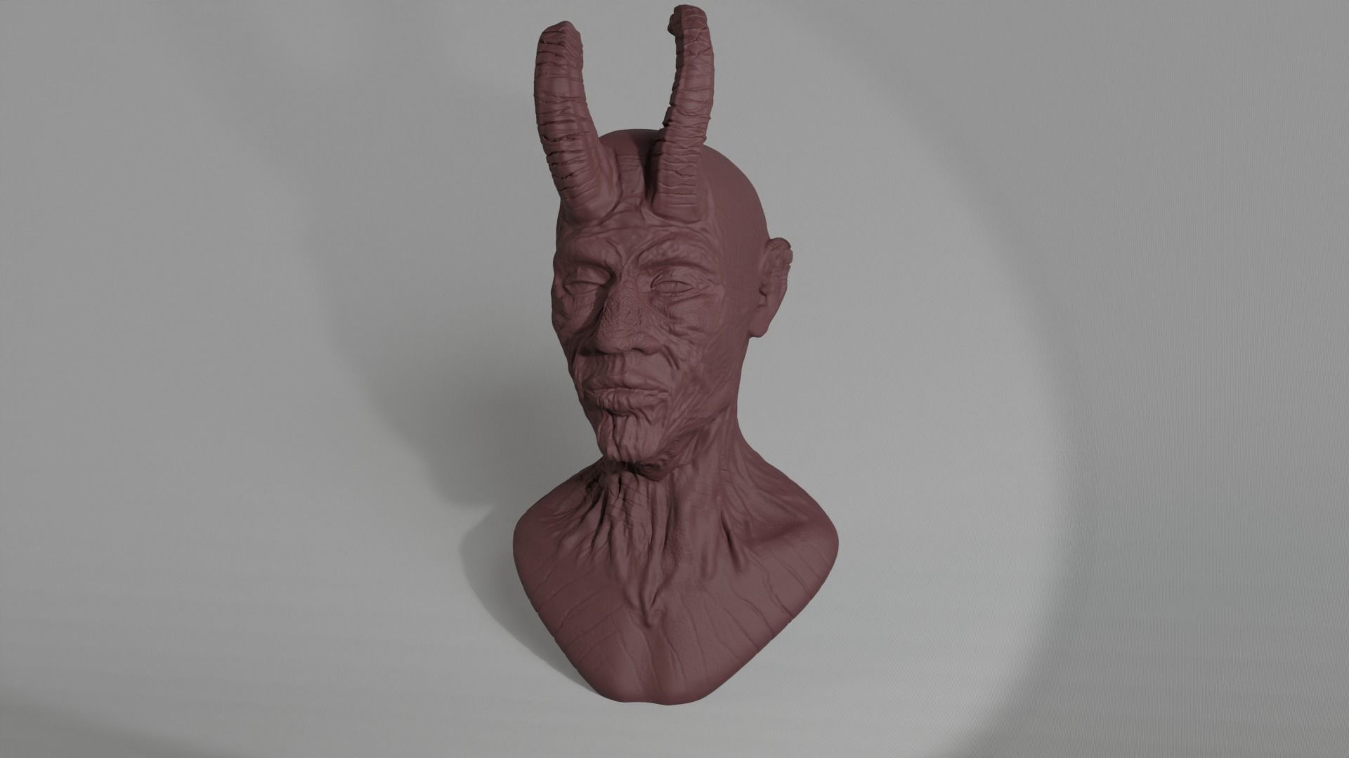 Tired devil bust 3D model 3D printable | CGTrader