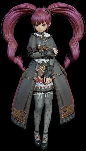 3D model FFCG-H-22-06 0026140 Xanthippe female costume game character ...