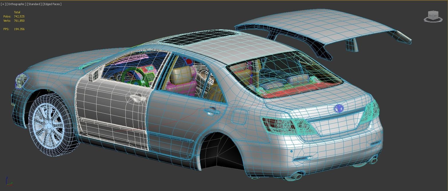 Toyota Aurion 2007 - 2011 with engine and bumpers support 3D model ...