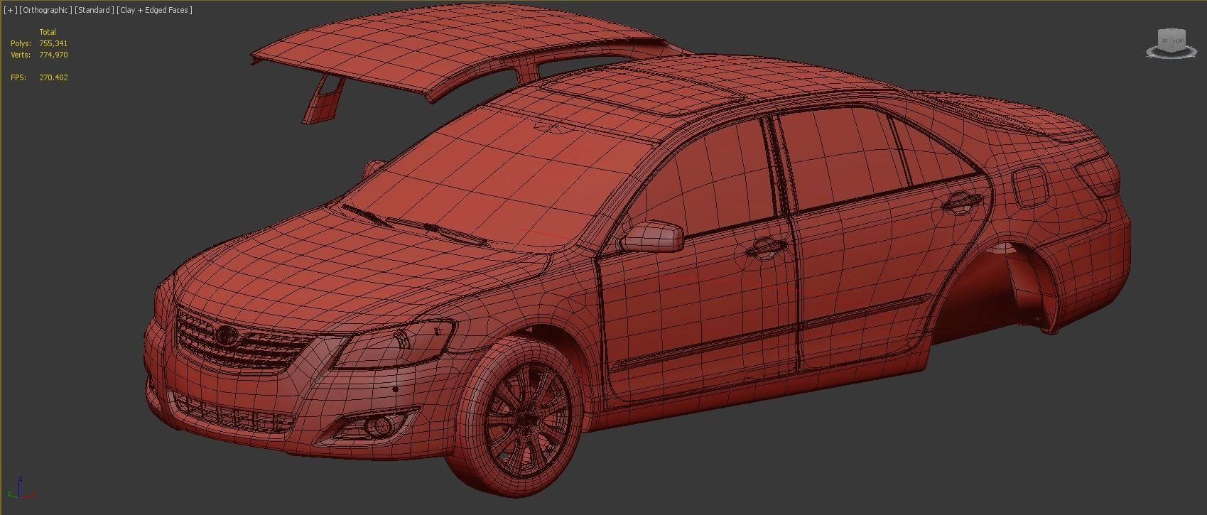 Toyota Aurion 2007 - 2011 with engine and bumpers support 3D model ...