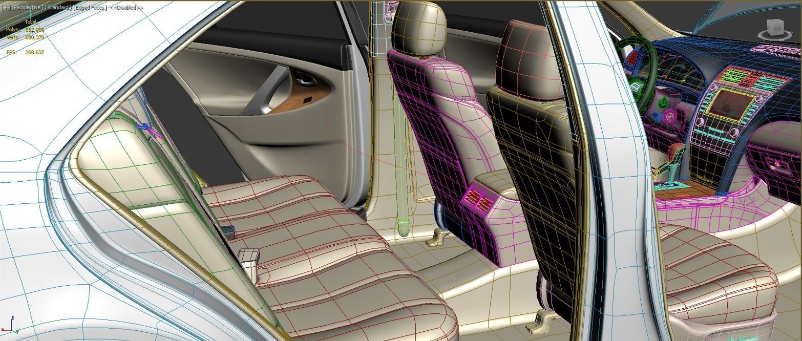 Toyota Aurion 2007 - 2011 with engine and bumpers support 3D model ...