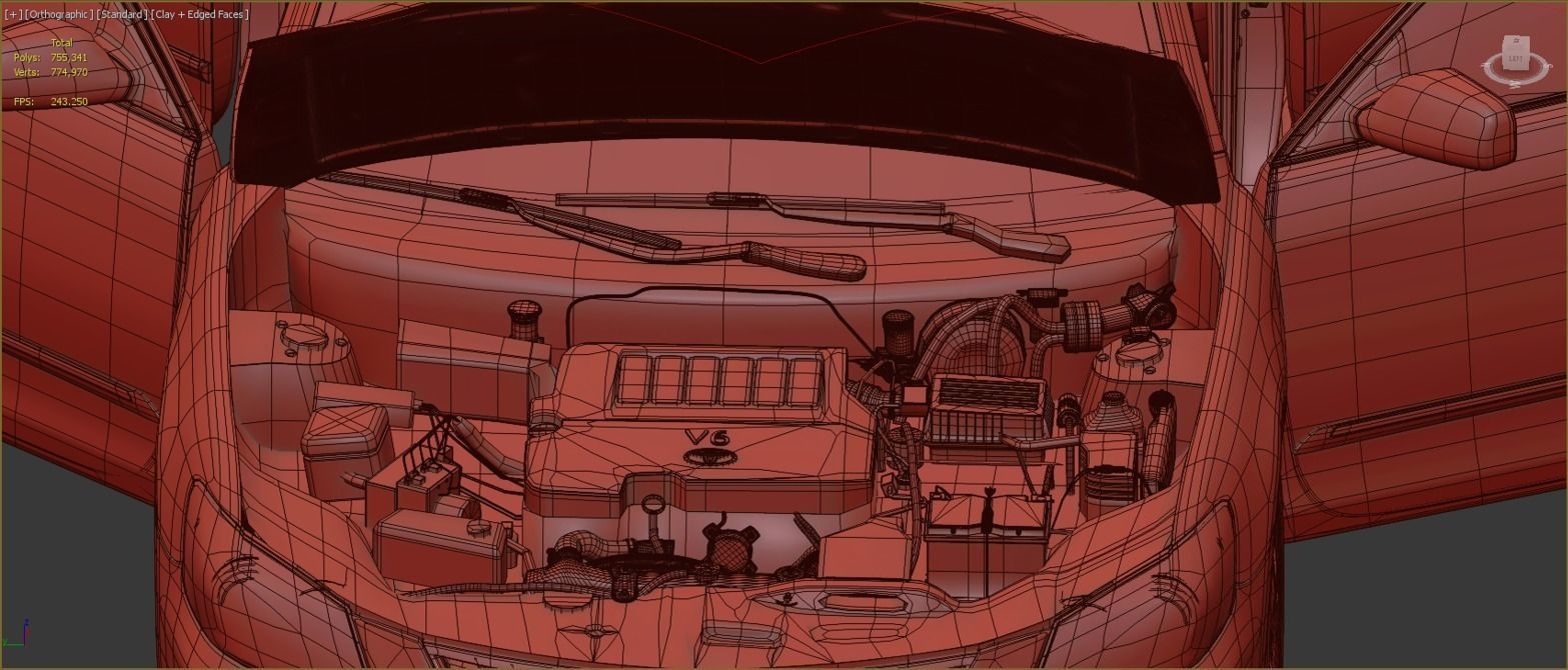 Toyota Aurion 2007 - 2011 with engine and bumpers support 3D model ...