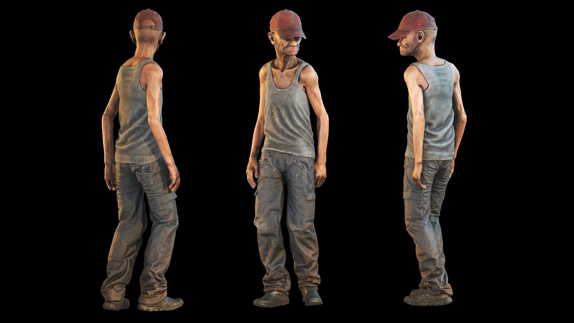 3D model Homeless Person Jerry VR / AR / low-poly | CGTrader
