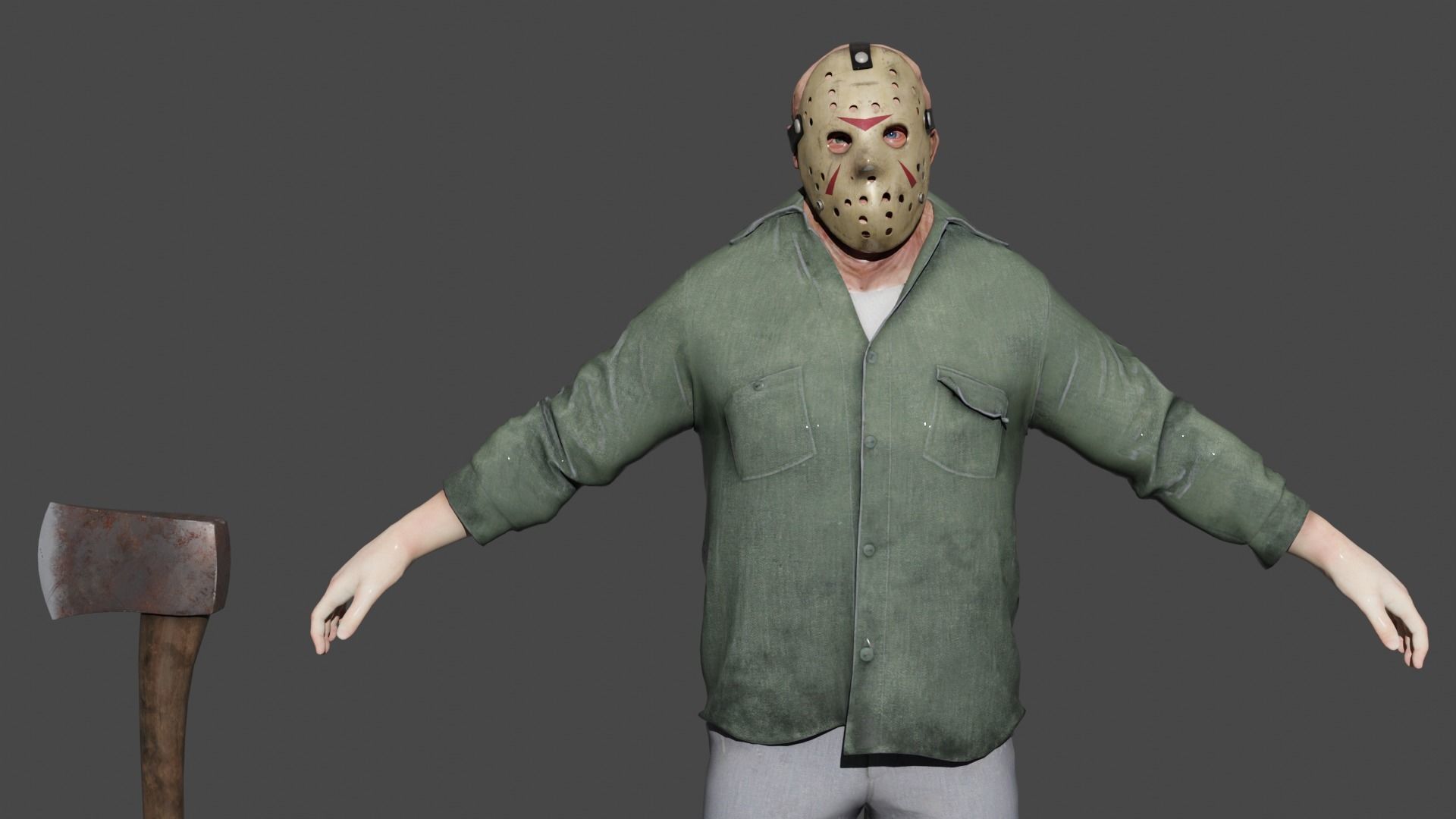 Jason Voorhees 3D model rigged | CGTrader