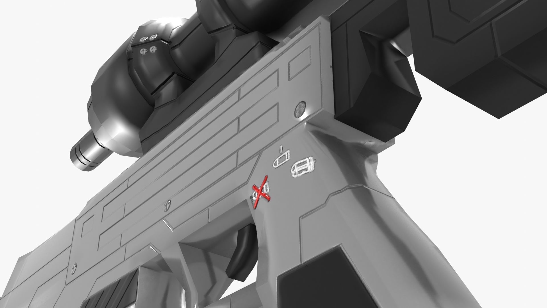 3D model Sci-Fi Battle Rifle Combo VR / AR / low-poly | CGTrader