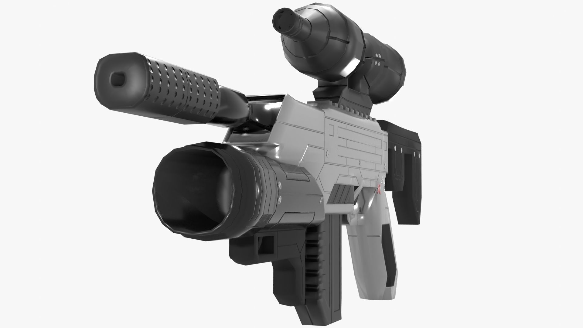 3D model Sci-Fi Battle Rifle Combo VR / AR / low-poly | CGTrader