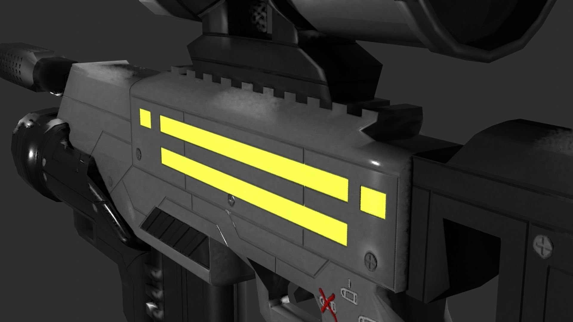 3D model Sci-Fi Battle Rifle Combo VR / AR / low-poly | CGTrader