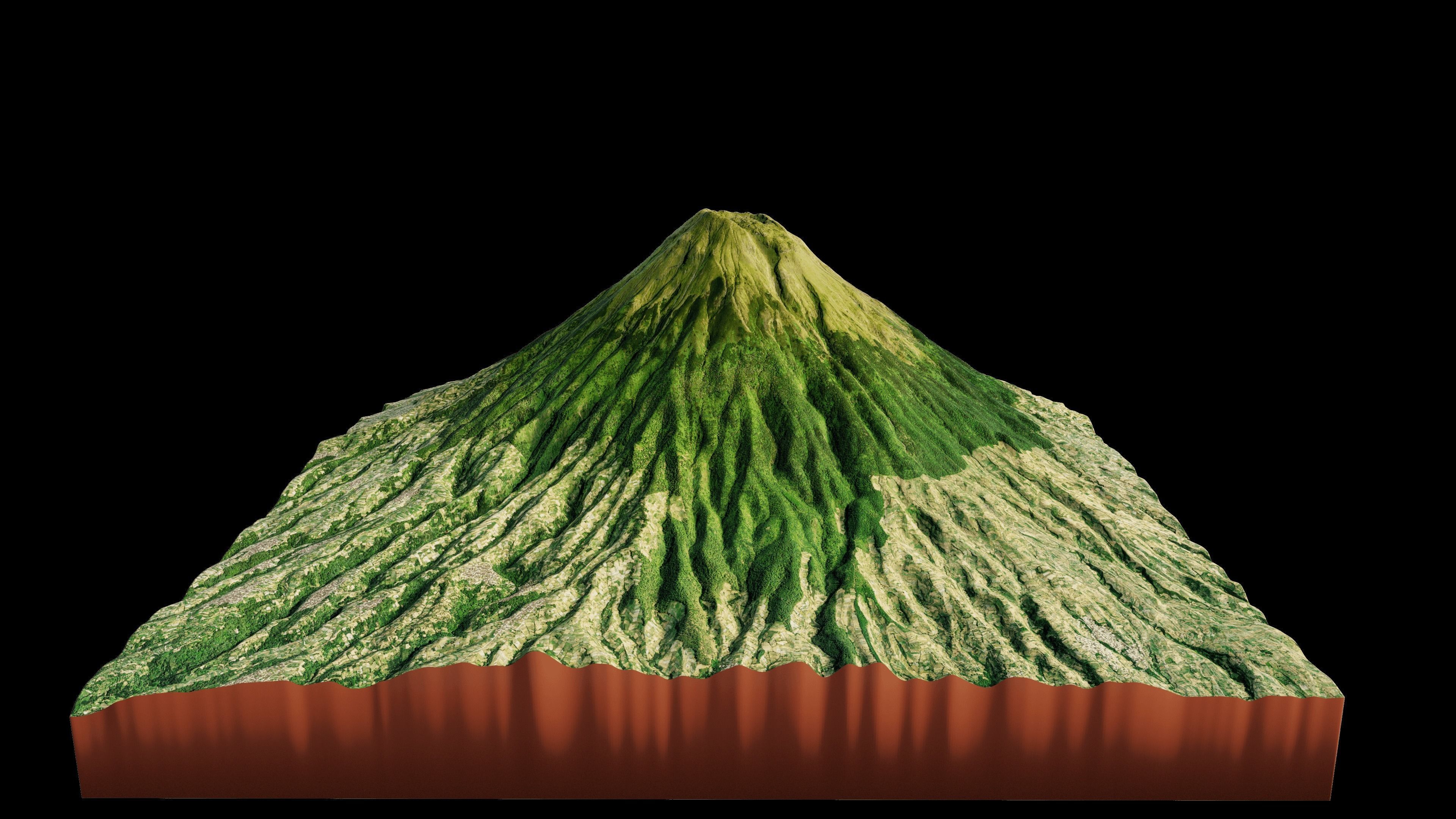 Mount Sumbing 3d model terrain 3D model | CGTrader