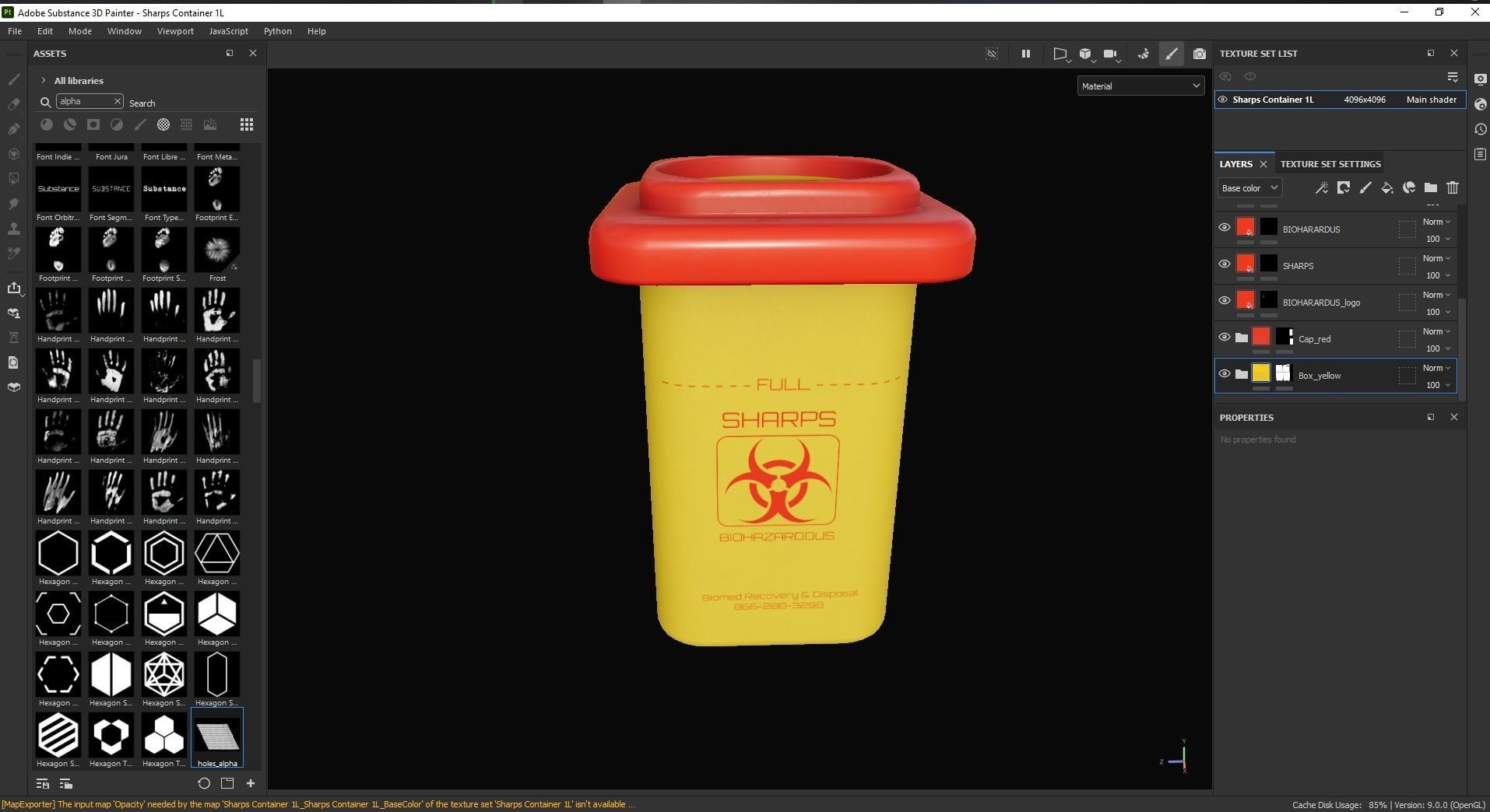 Sharps Container 1L 3D model | CGTrader