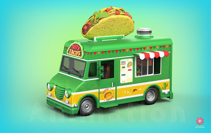 3D model Game Ready Taco Truck with PBR textures VR / AR / low-poly ...