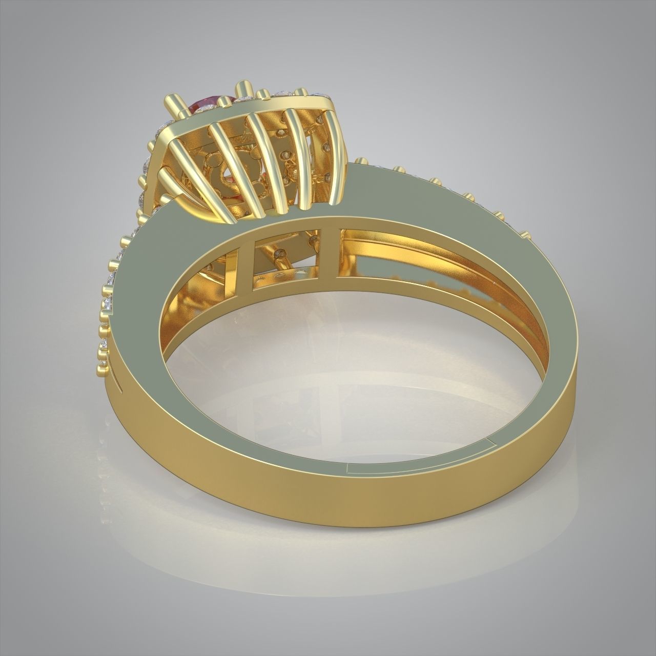 Diamond ring 0383 3D printable model 3D model 3D printable | CGTrader
