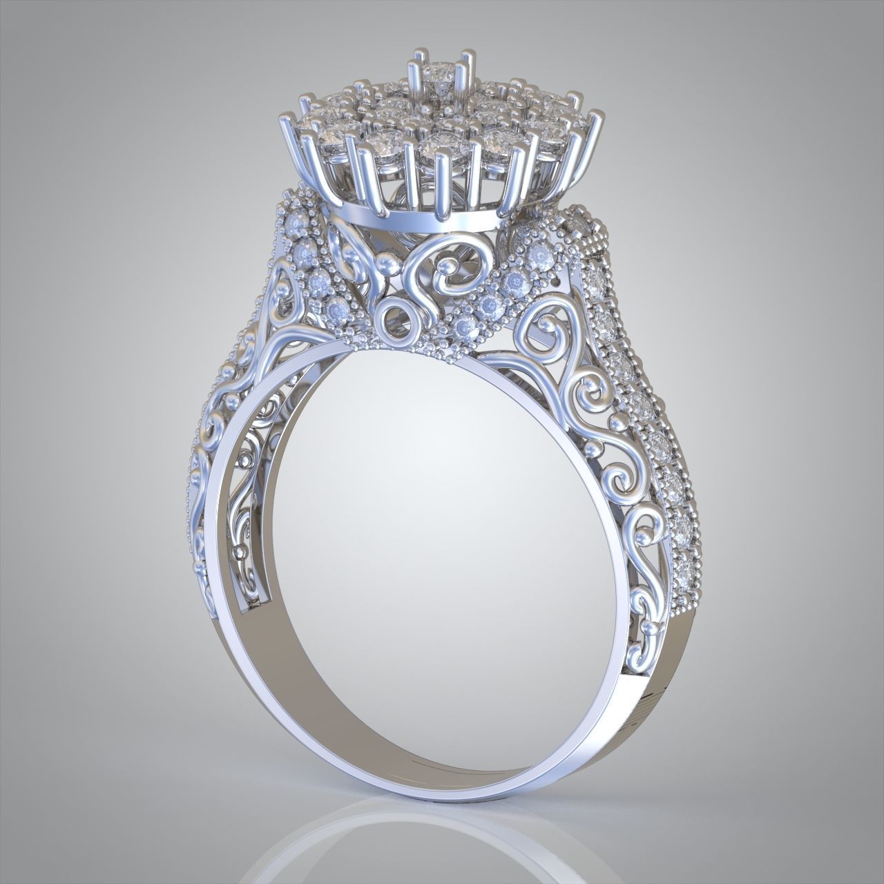 Diamond ring 0413 3D printable model16 3D model 3D printable | CGTrader