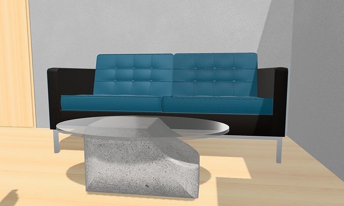 Coffee stone table 3D model | CGTrader