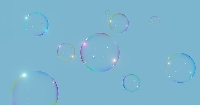 3D model Bubbles - made in Blender VR / AR / low-poly | CGTrader
