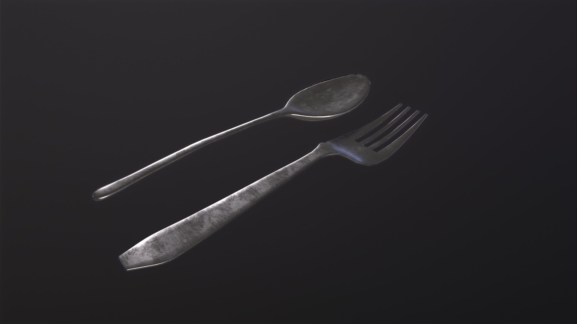 3D model a spoon and a fork 3D Model VR / AR / low-poly | CGTrader