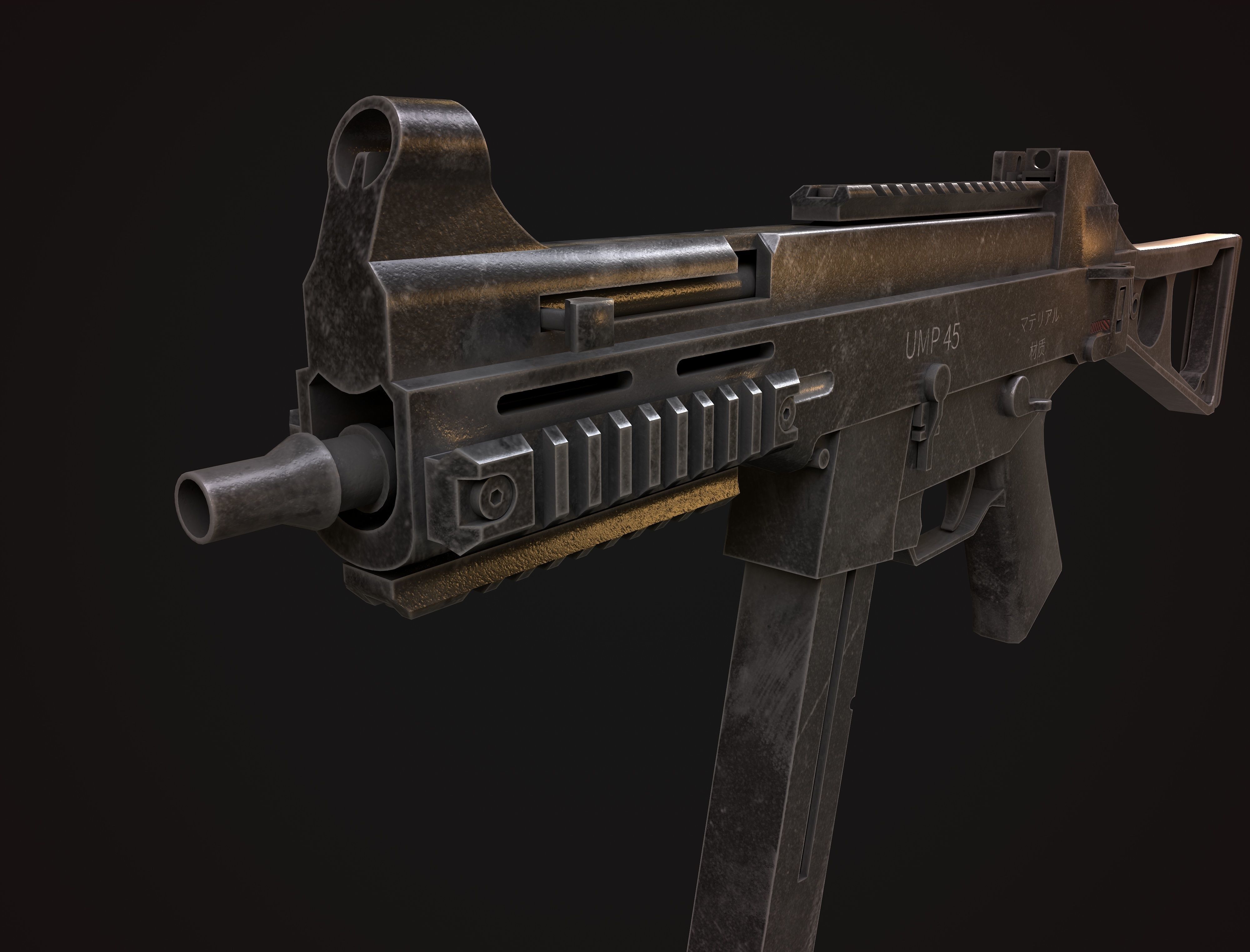 UMP - Model and Textures Low-poly 3D model 3D model | CGTrader