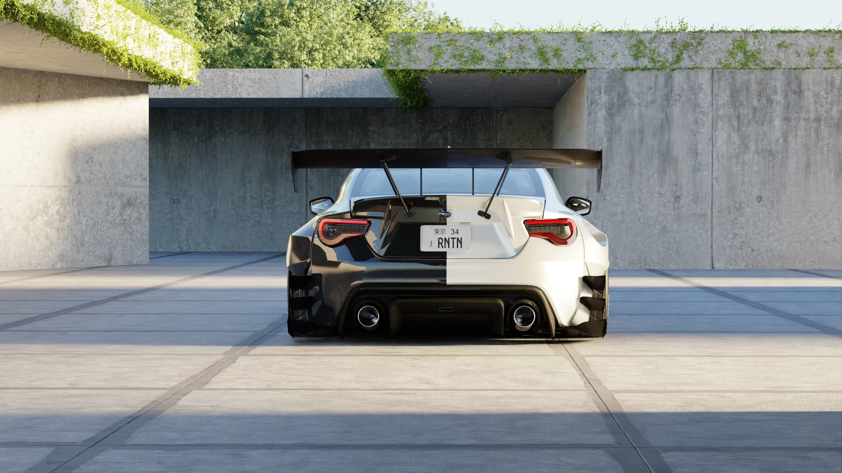 Car Render Scene 3D Blender File Textured 3D model | CGTrader