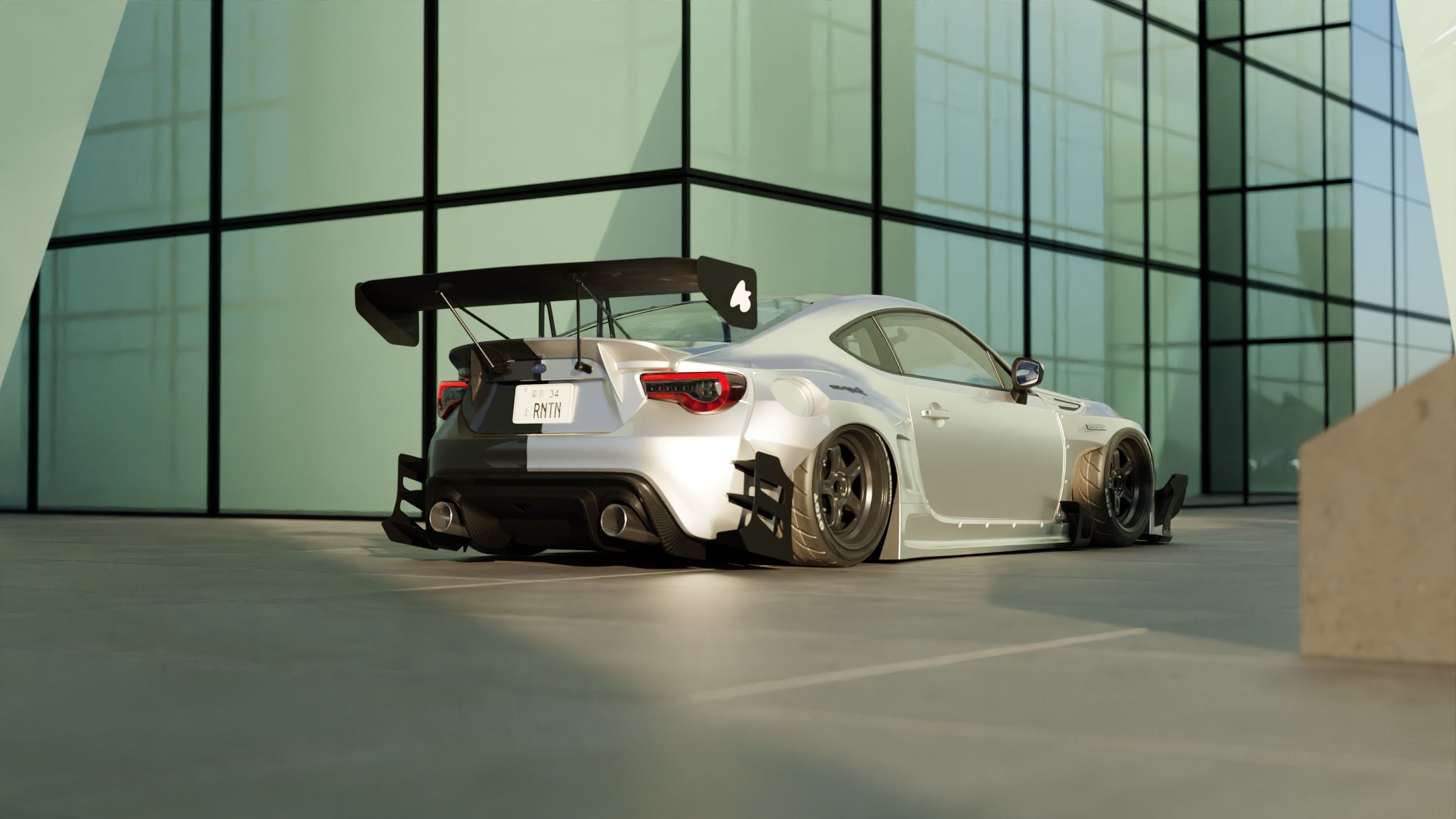 Car Render Scene 3D Blender File Textured 3D model | CGTrader