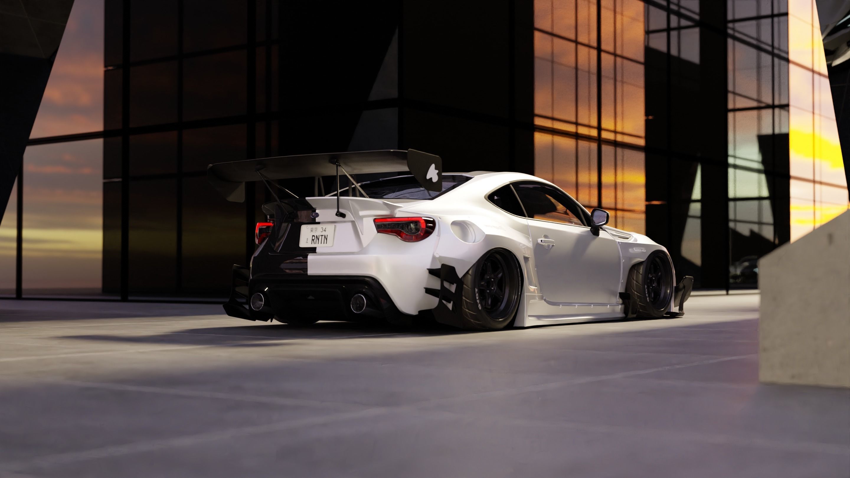 Car Render Scene 3D Blender File Textured 3D model | CGTrader