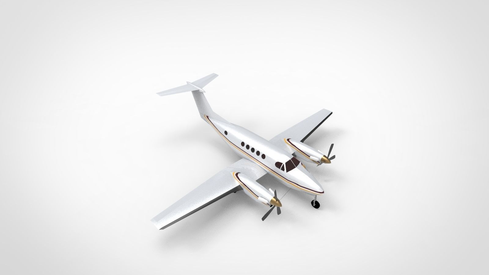 Beechcraft King Air airplane 3D model | CGTrader