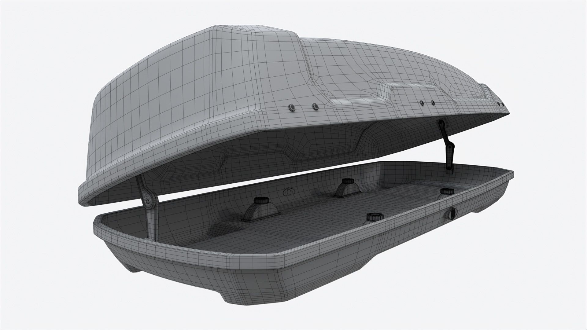 Car Cargo Roof Box Open 3D model | CGTrader