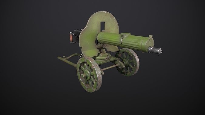 3D model Machine gun Maxim VR / AR / low-poly | CGTrader