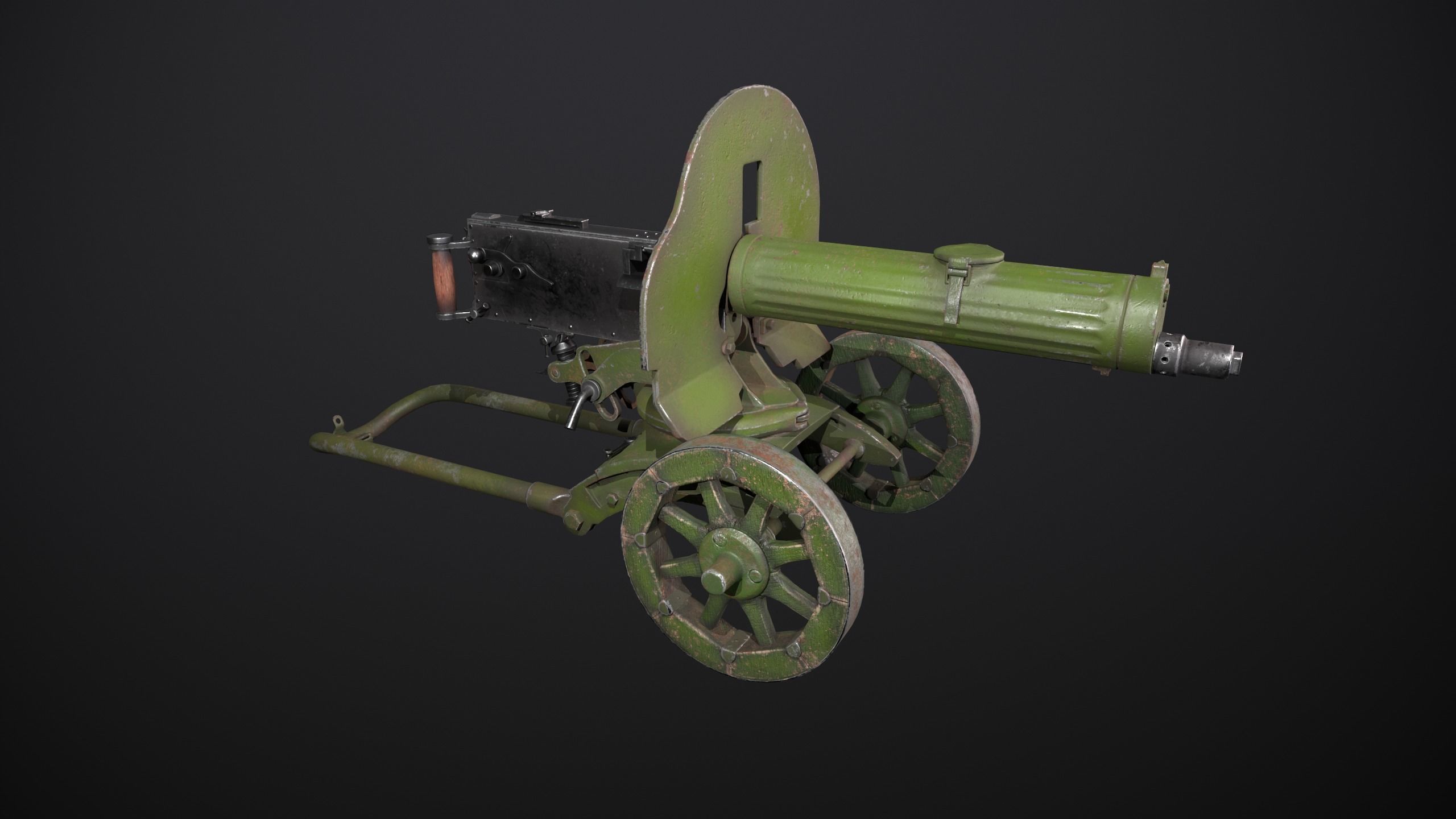 3D model Machine gun Maxim VR / AR / low-poly | CGTrader