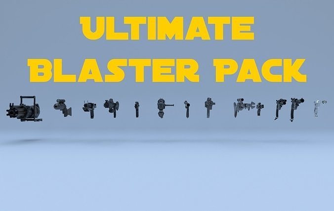 Iconic Blaster Asset Pack-High Quality-RIGGED 3D model rigged | CGTrader
