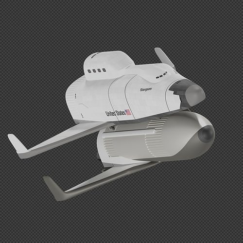 Shuttle-II Advanced Manned Launch System 3D model | CGTrader