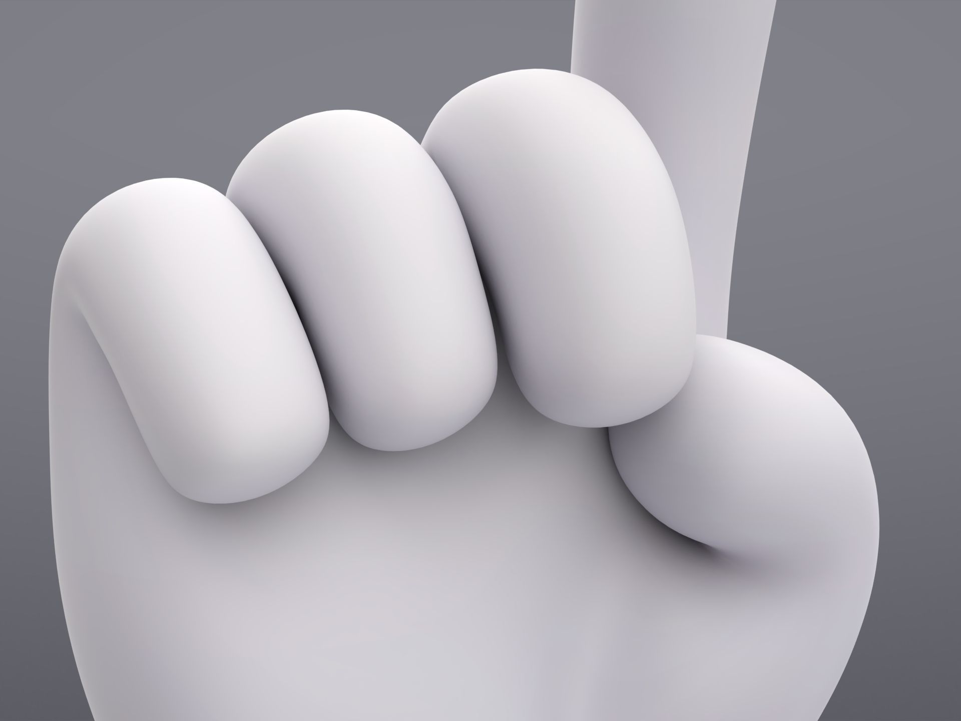 Cartoon Pointing Hand 3D model | CGTrader