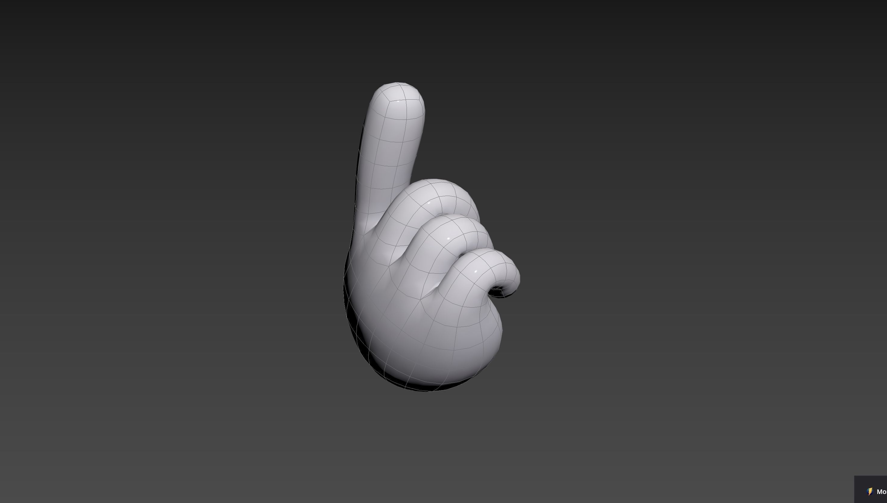 Cartoon Pointing Hand 3D model | CGTrader