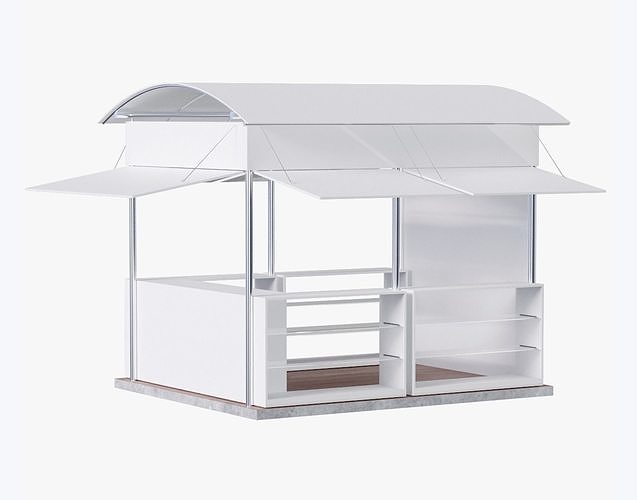 3D model Kiosk - Outdoor Version VR / AR / low-poly | CGTrader