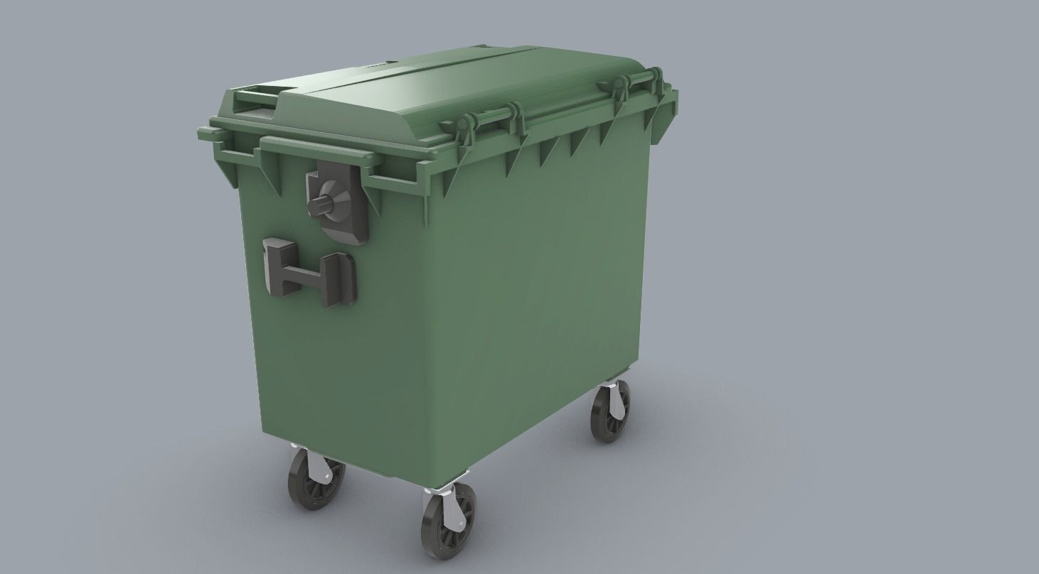 3D model Weber Mobile Waste Container Garbage Dumpster VR / AR / low ...