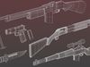 3D model LowPoly FPS Gun Weapon Pack Low-Poly 3D Model VR / AR / low ...