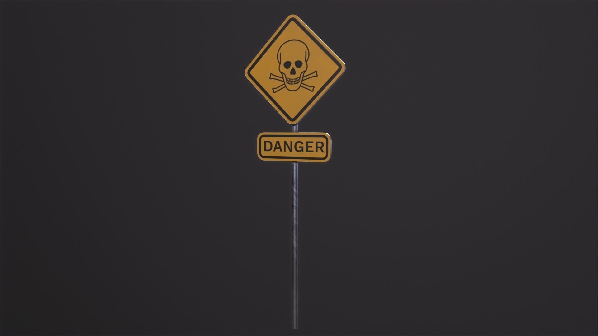 3D model Danger Sign 3D Model VR / AR / low-poly | CGTrader