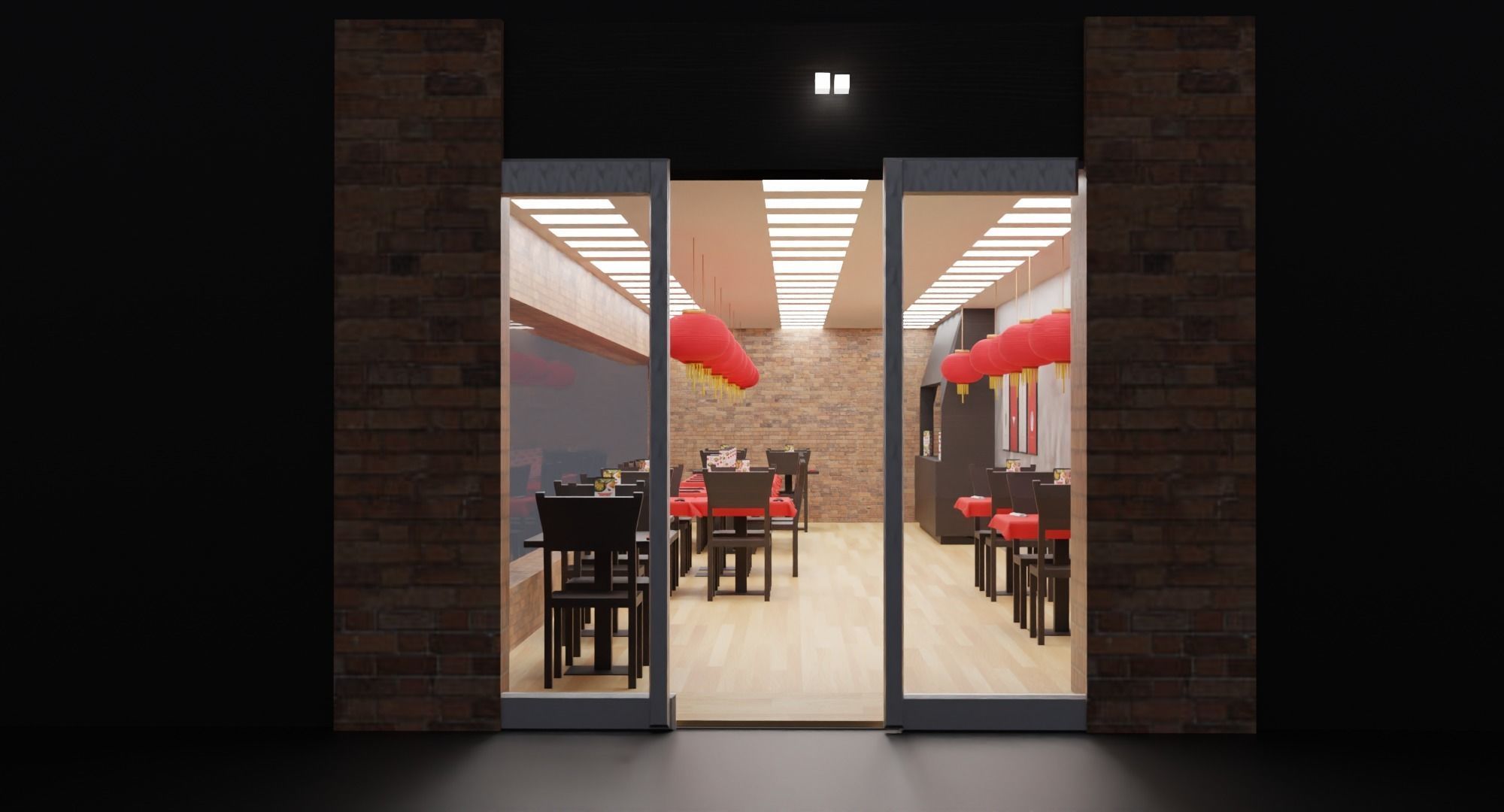 3D model Low Poly Chinese Restaurant Interior VR / AR / low-poly | CGTrader